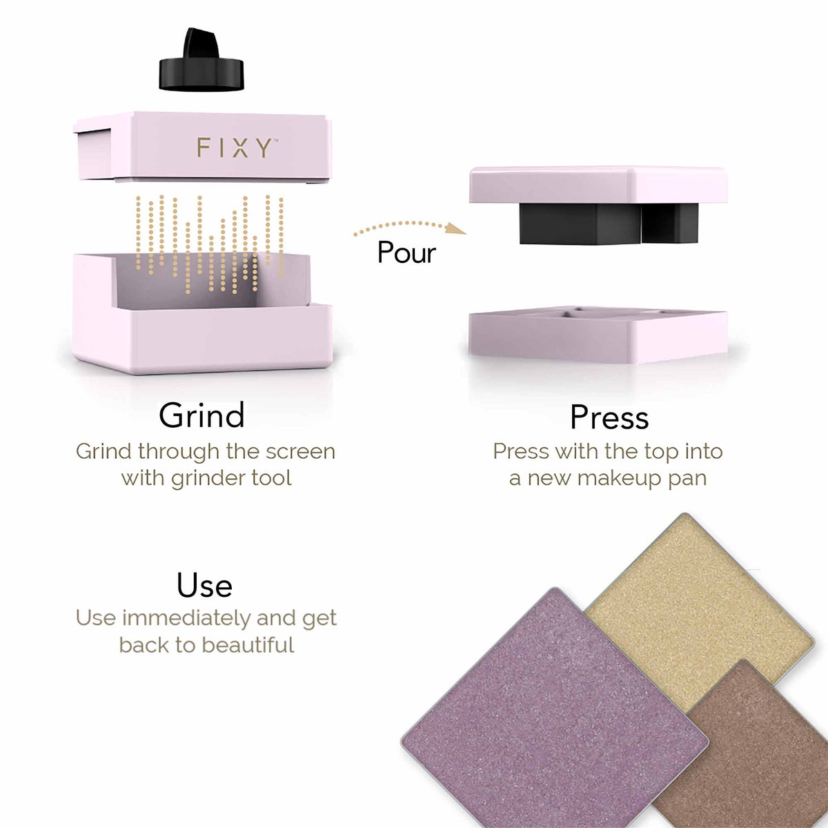 FIXY Broken Makeup Repressing Kit (for Square Pans) – FIXY Makeup